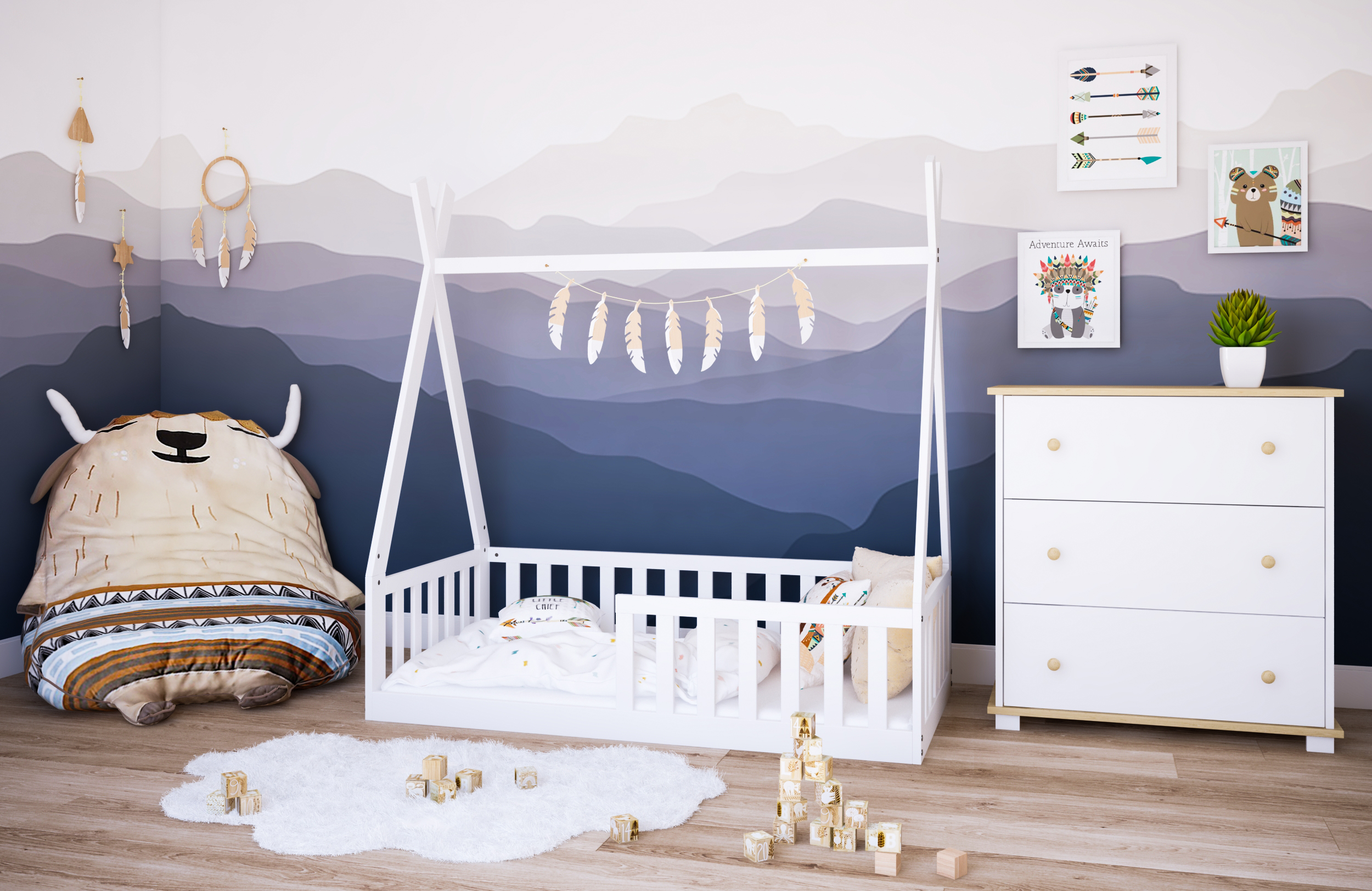 Krevet Tipi 140x70 White | Bebbco
